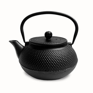 Black Cast Iron Teapot – 600ml Loose Leaf Tea Pot + Infuser – Bathala ...