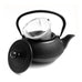 Bathala Botanicals Black Cast Iron Teapot with Stainless Steel Infuser